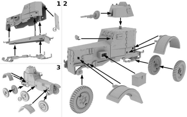 First to Fight - 007 - Polski WZ.34 Armoured Car - 1/72 Scale Model