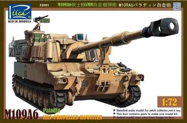 Riich Models - 72001 - M109A6 Paladin Self-propelled Howitzer - 1/72 ...