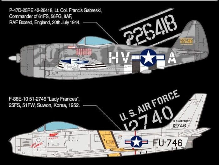 Academy Hobby Models - 12530 - P-47D & F-86E "Gabreski" LE. - 1/72 ...