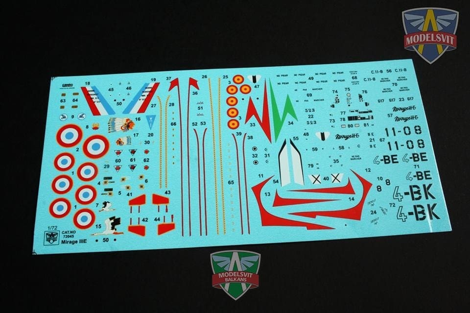 Modelsvit - 72045 - Mirage IIIE fighter-bomber - 1/72 Scale Model