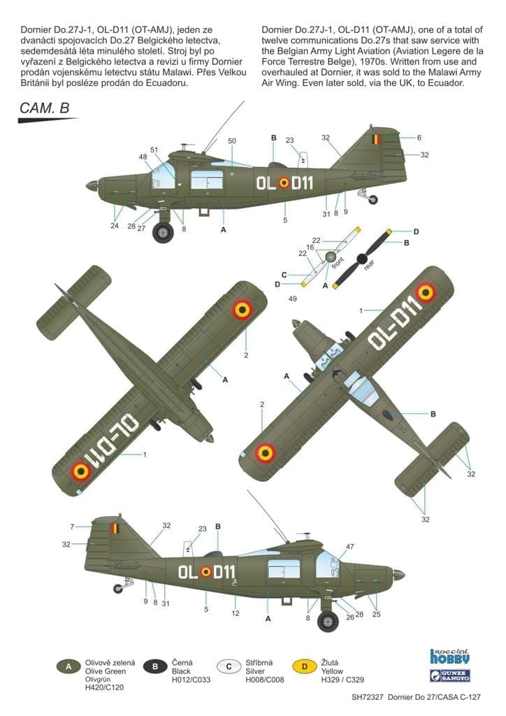 Special Hobby - 72327 - Dornier Do 27 "German, Spanish and Belgian ...