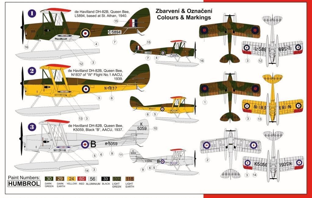 AZ Model - 7497 - DH-82B Queen Bee float - 1/72 Scale Model