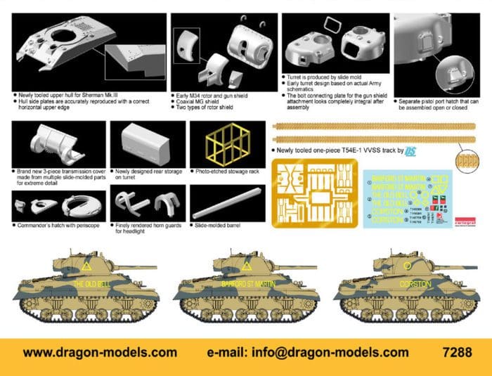 Dragon - 7288 - Sherman MK.III - 1/72 Scale Model