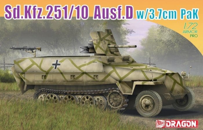 Dragon - 7280 - Sd.Kfz.251/10 Ausf. D w/3.7cm PaK - 1/72 Scale Model