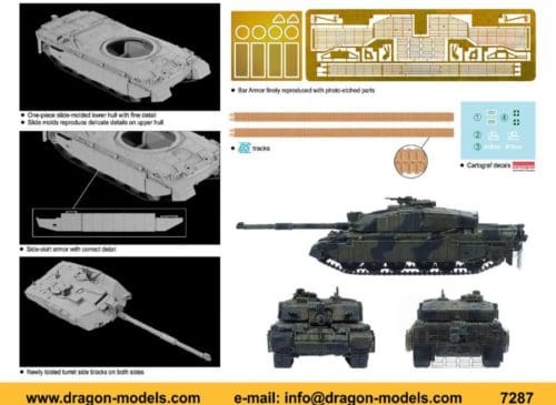 Dragon - 7287 - Challenger 2 w/BAR Armour - 1/72 Scale Model
