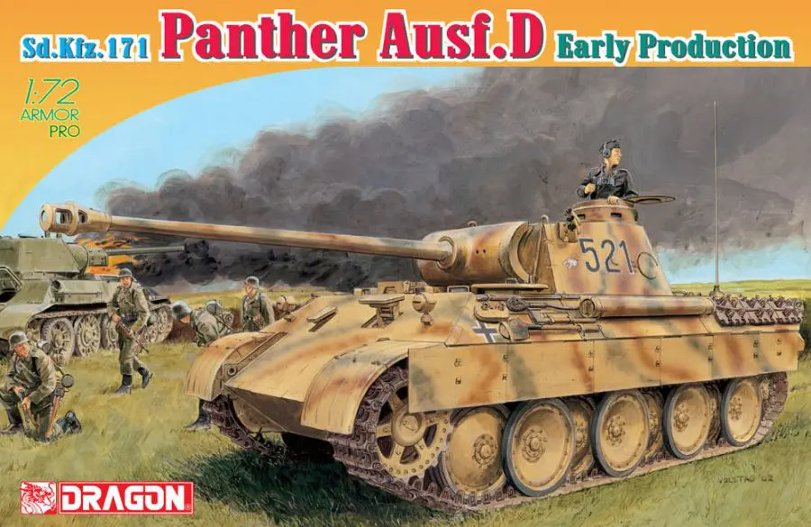 Dragon - 7494 - Sd.Kfz.171 Panther Ausf. D Early Production - 1/72 ...
