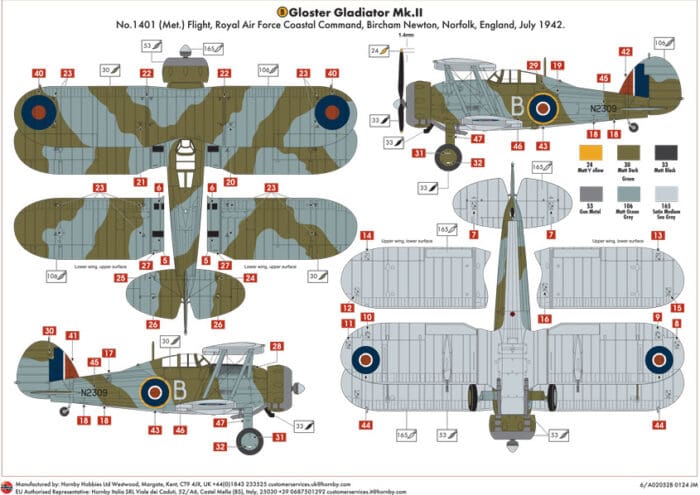 Airfix - A02052B - Gloster Gladiator Mk.I/Mk.II - 1/72 Scale Model